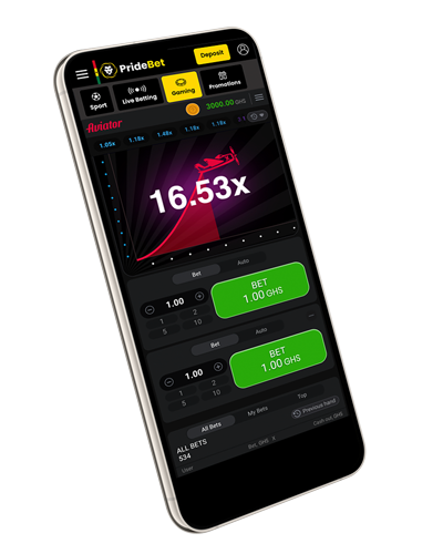 PrideBet Ghana – Play Spribe’s Aviator Game